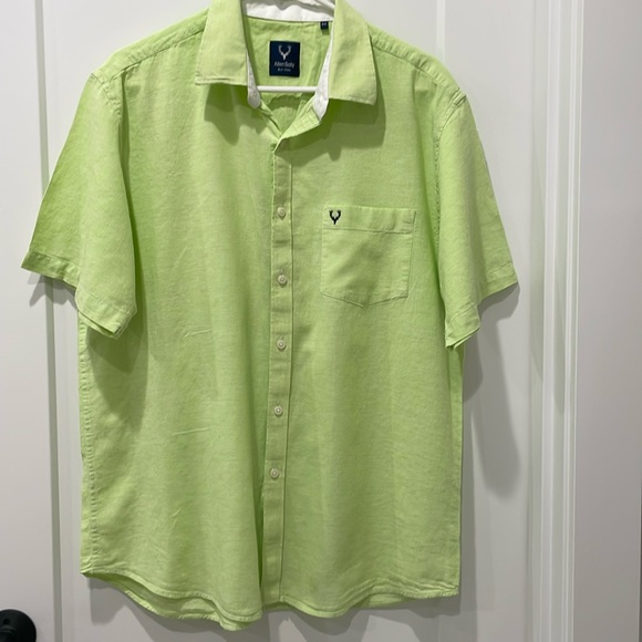 Allen Solly | Shirts | Allen Solly Cotton Linen Short Sleeve Shirt In ...